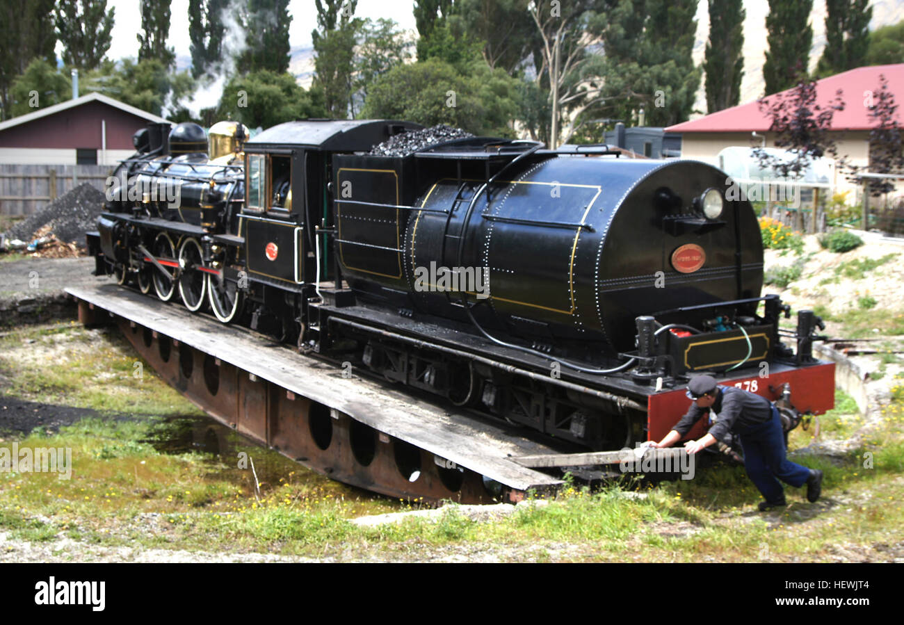 A railway turntable is used to rotate locomotives so they can reverse ...