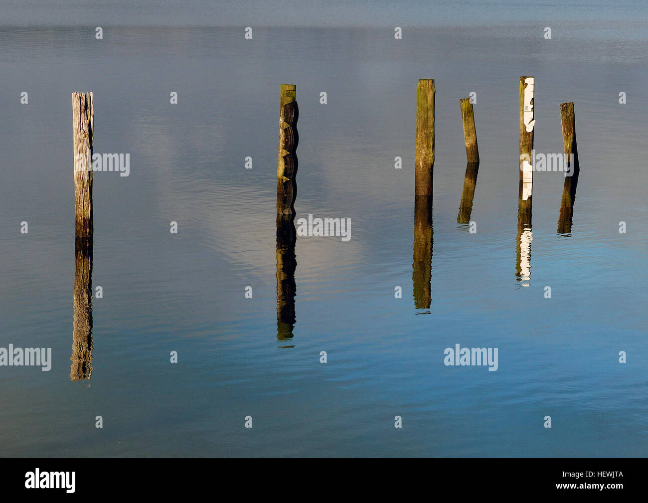 Wooden posts jetty piles ruins hi-res stock photography and images - Alamy