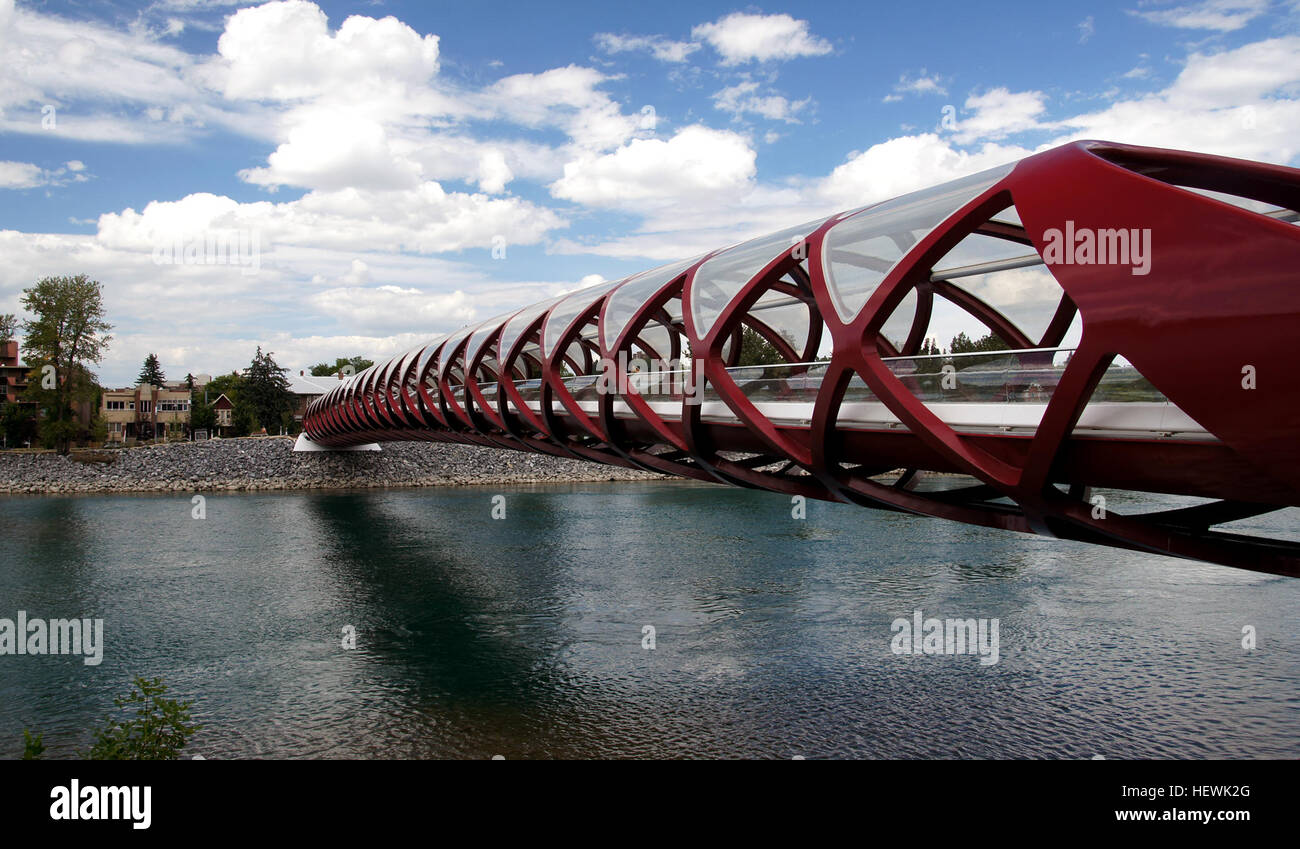 The Peace Bridge is a unique structure being built across Calgary's Bow ...