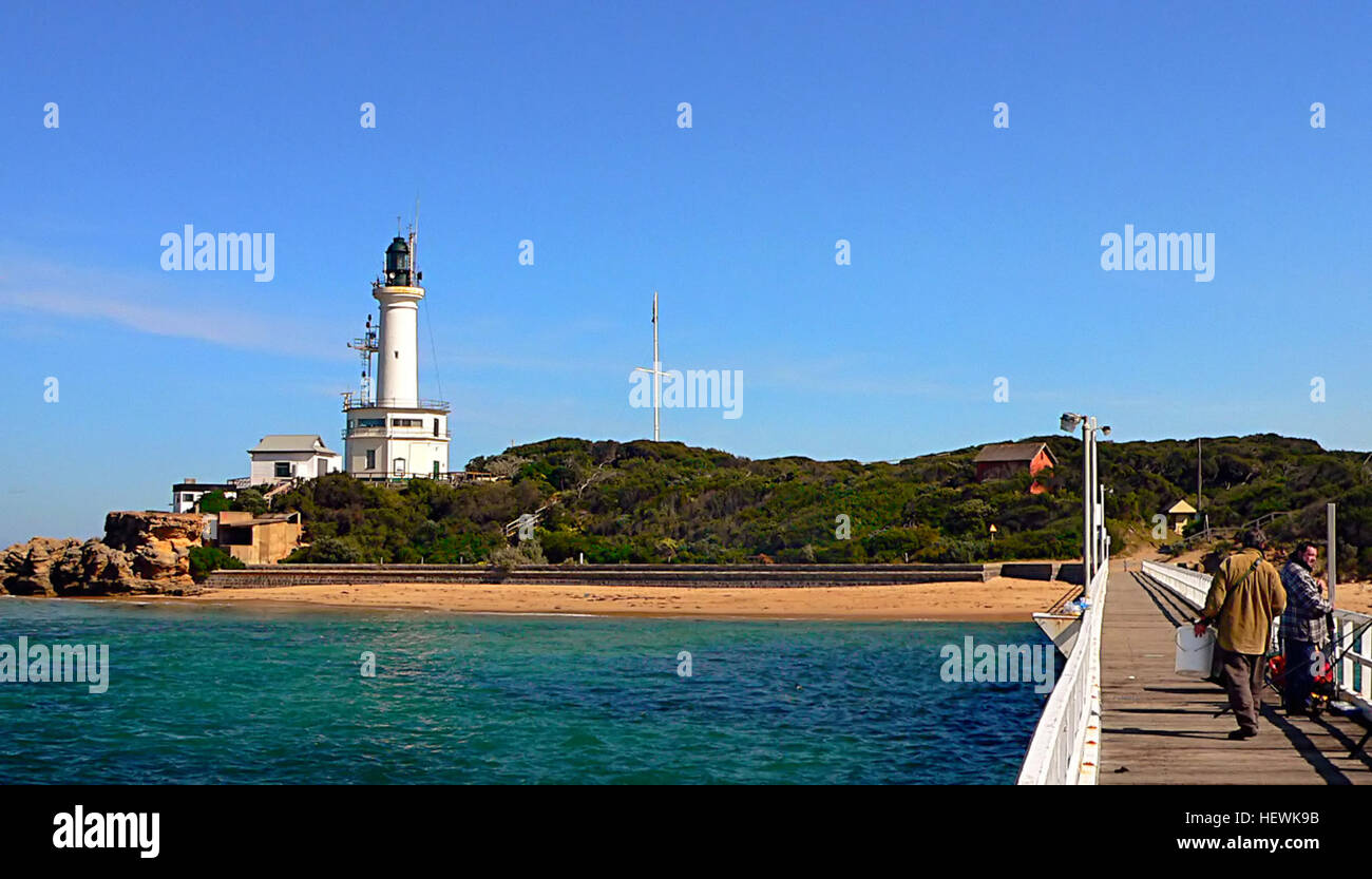 The Point Lonsdale Lighthouse, located at the entrance to Port Phillip ...