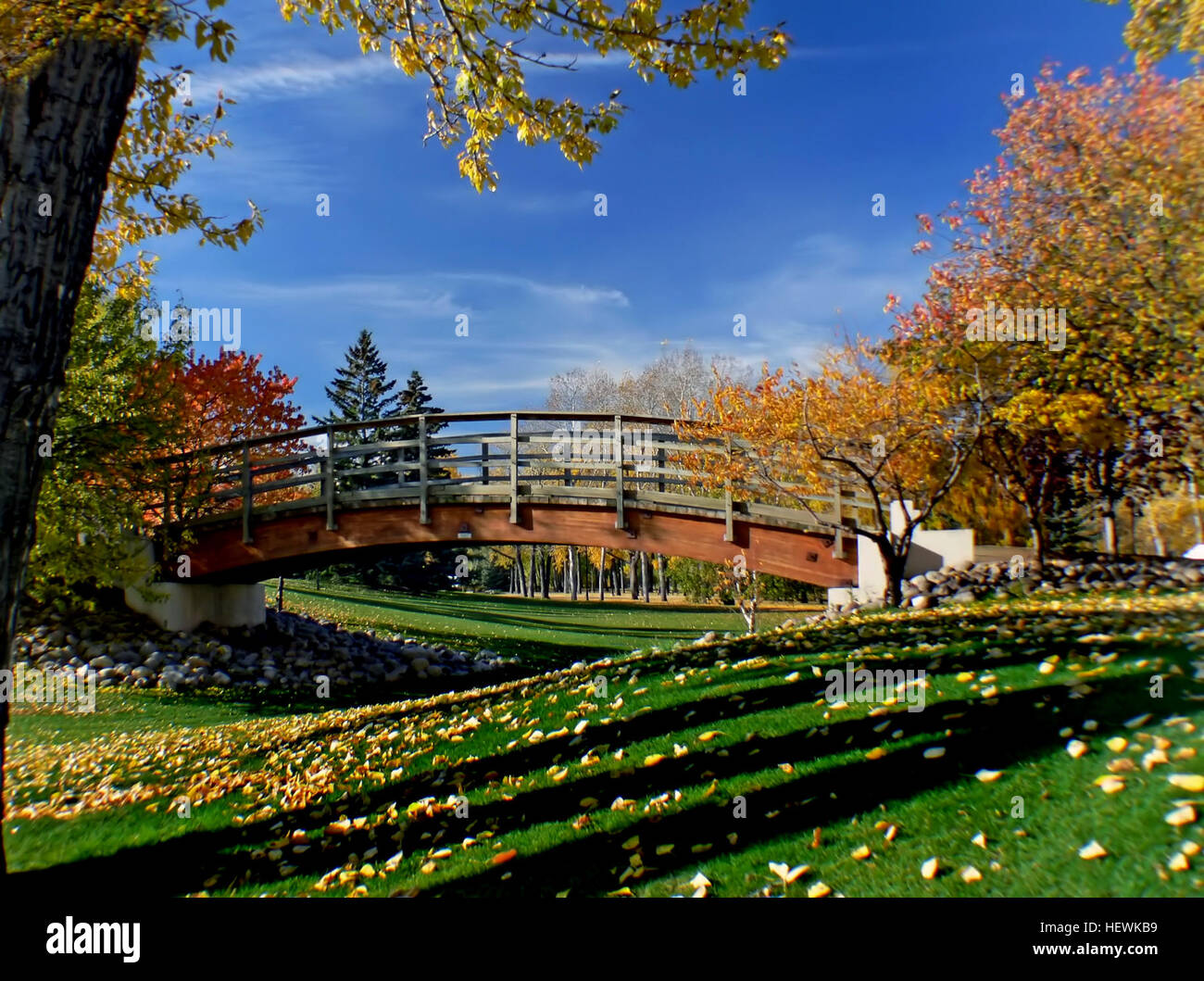 Prince's Island Park in Calgary, Alberta, is a popular urban park ...