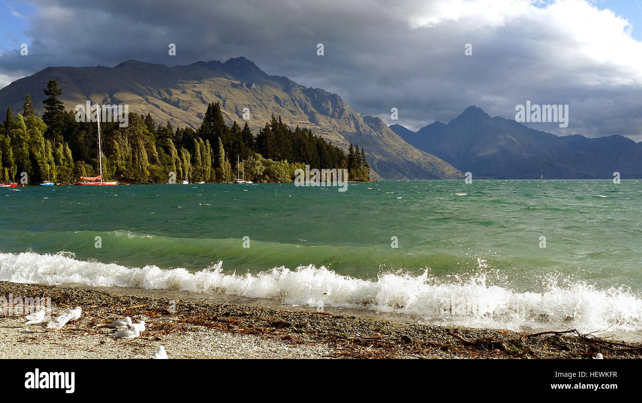 Queenstown is a scenic resort town in New Zealand, located on Lake ...