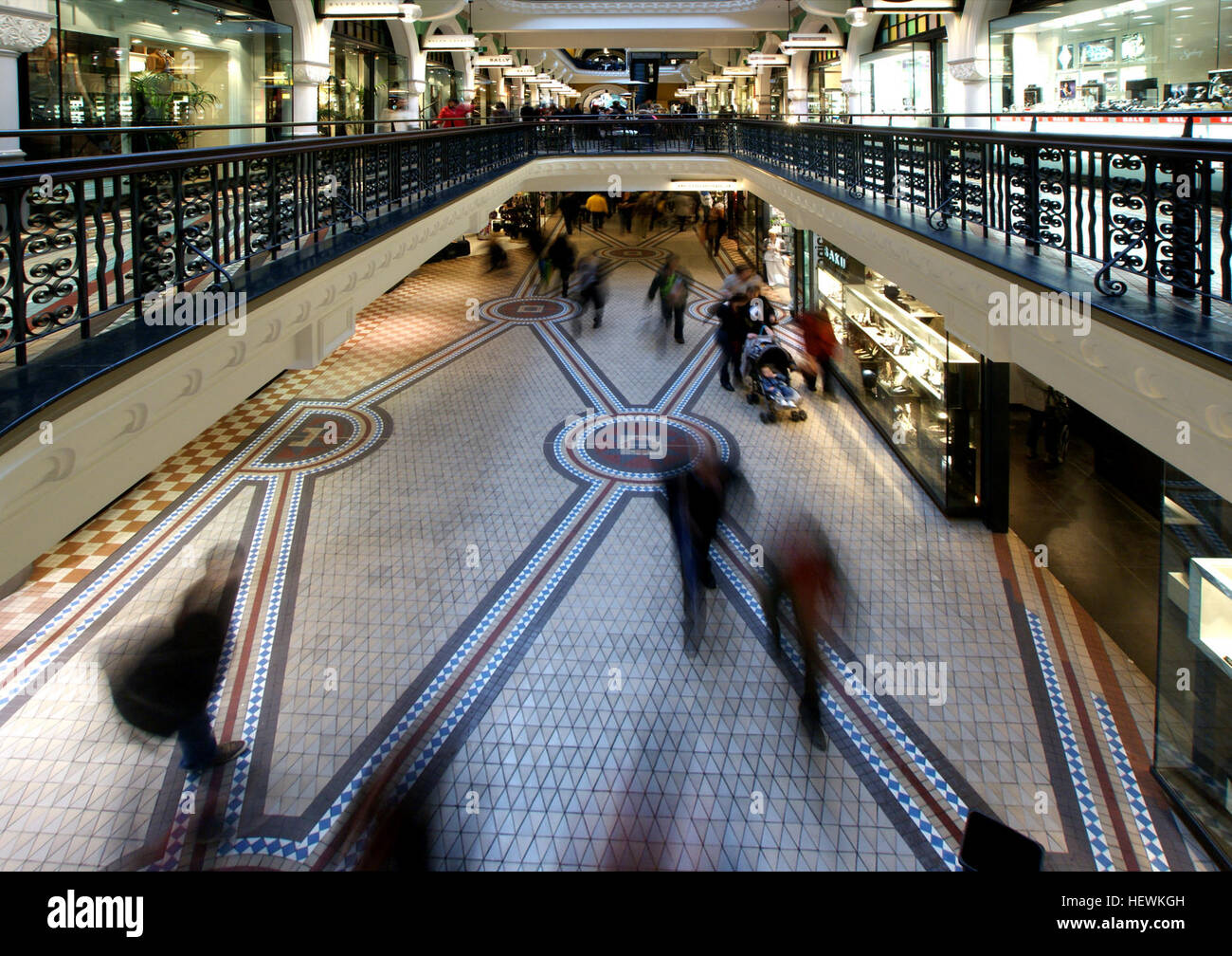 A photograph taken inside the Queen Victoria Building (QVB) in Sydney ...