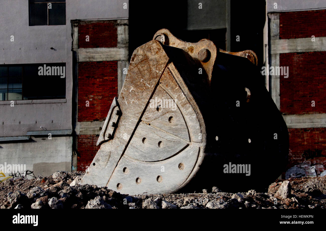 This image shows earthmoving equipment, including tractors and diggers ...