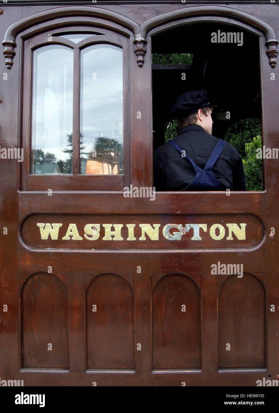 A photograph of an engine driver, capturing a moment in the operation ...