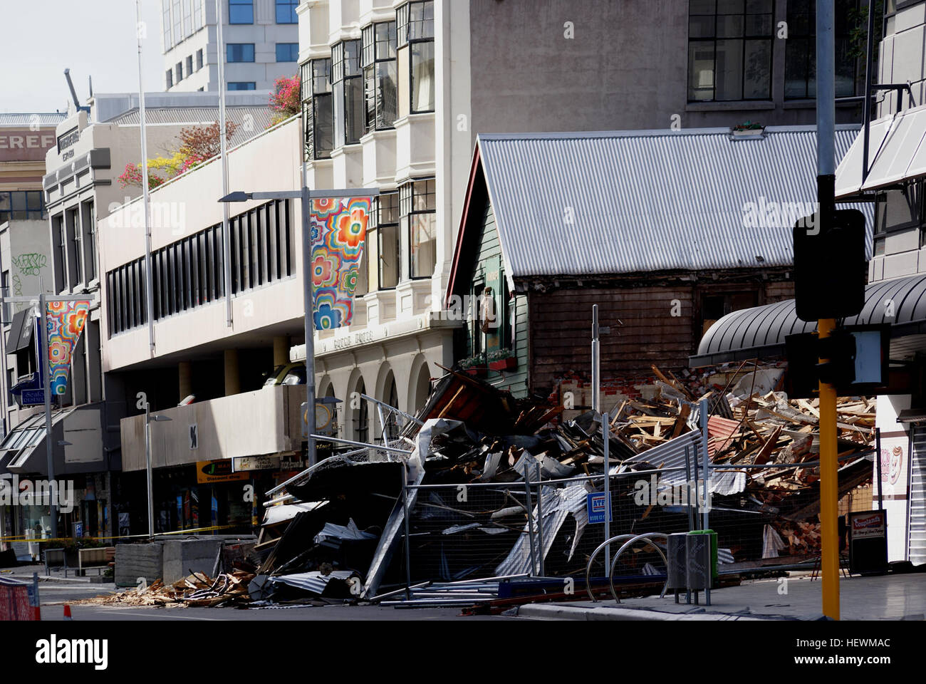 This image captures the aftermath of the 2011 Christchurch earthquake ...