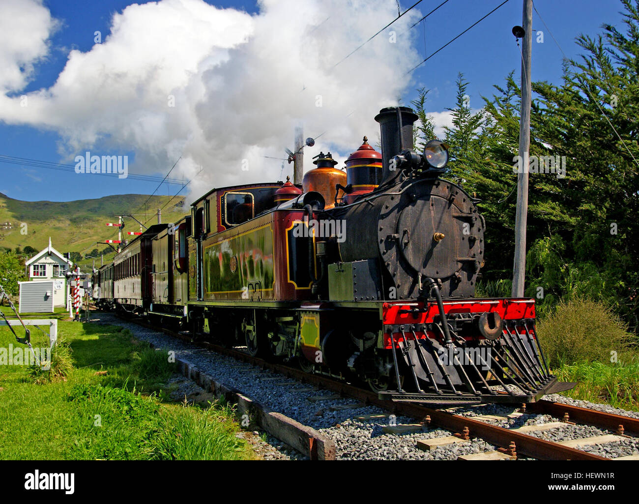 Steam locomotive W192, built in 1889 by New Zealand Government Railways ...