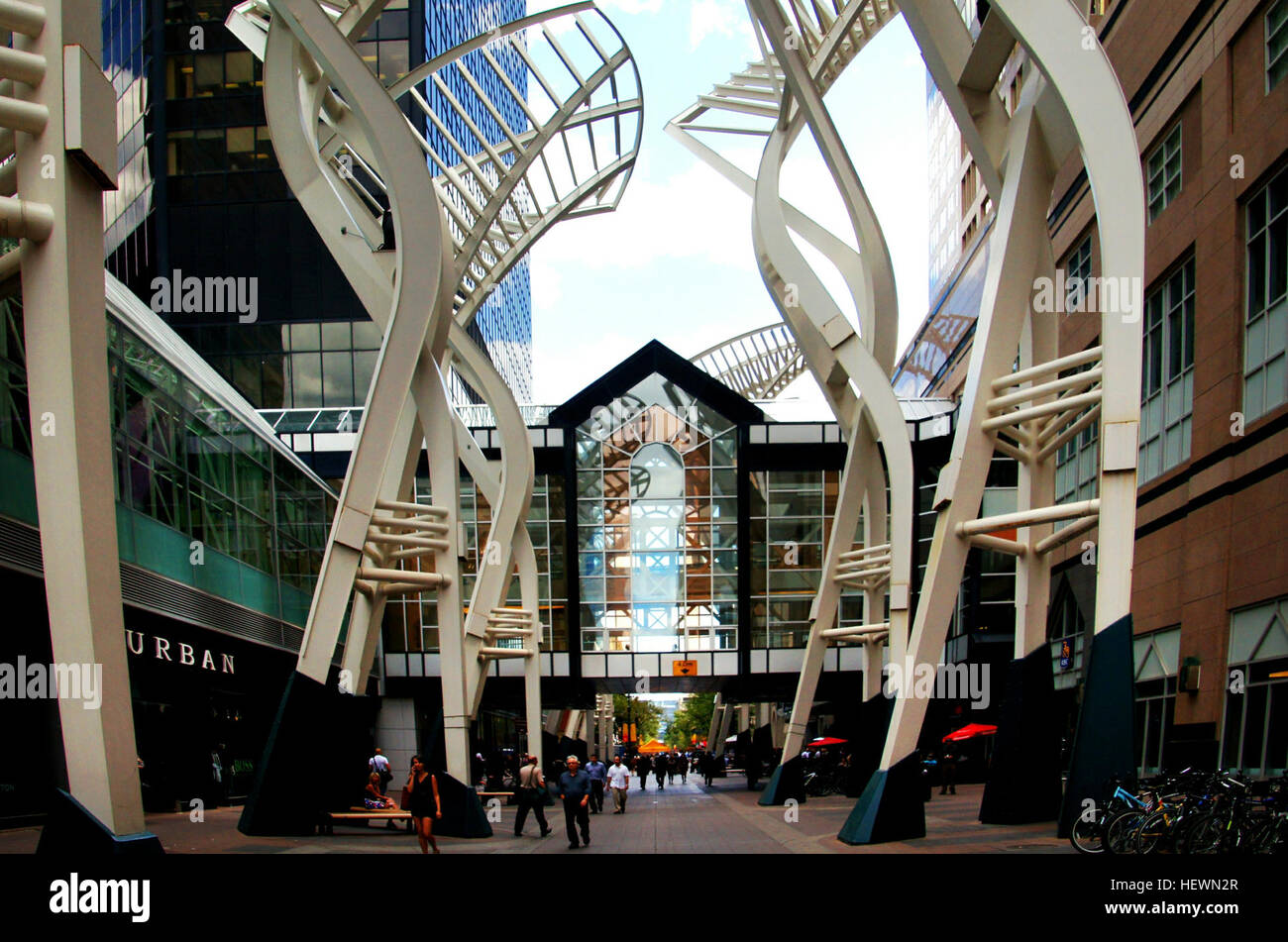 Stephen Avenue is a major pedestrian mall in downtown Calgary, Alberta ...