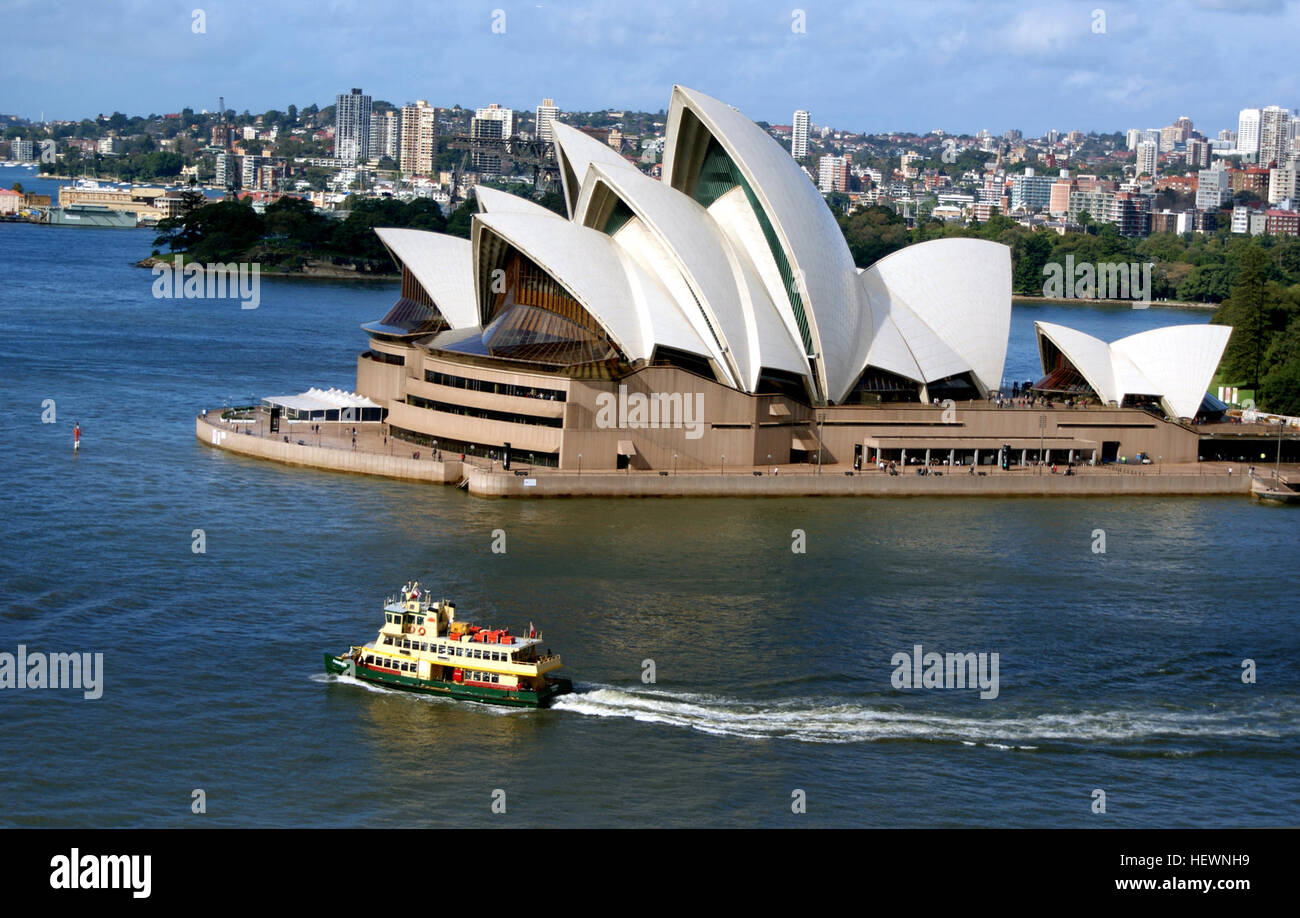 The Sydney Opera House, designed by Danish architect Jørn Utzon, is an ...
