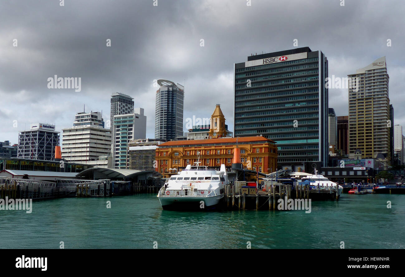 The Auckland Ferry Building, completed in 1912, is an iconic port ...