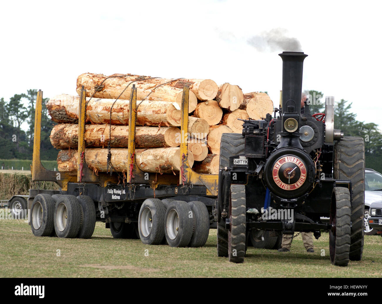 This image features a Burrell traction engine, a powerful steam-driven ...