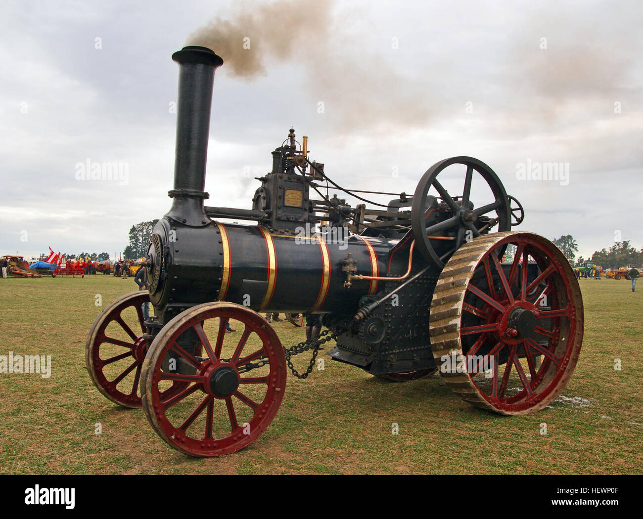 This photograph showcases a Burrell Traction Engine, a classic steam ...