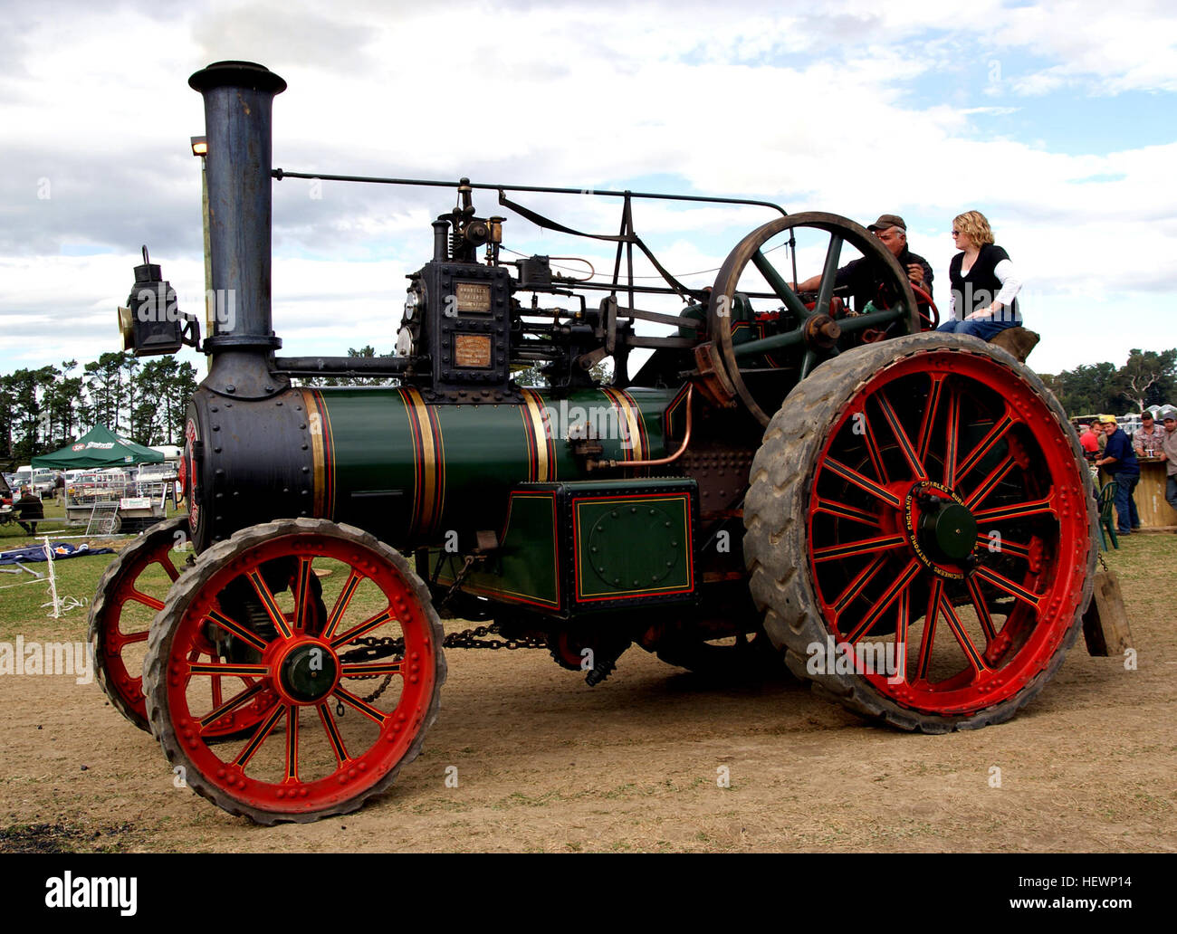 A traction engine, a self-propelled steam-powered vehicle, designed for ...