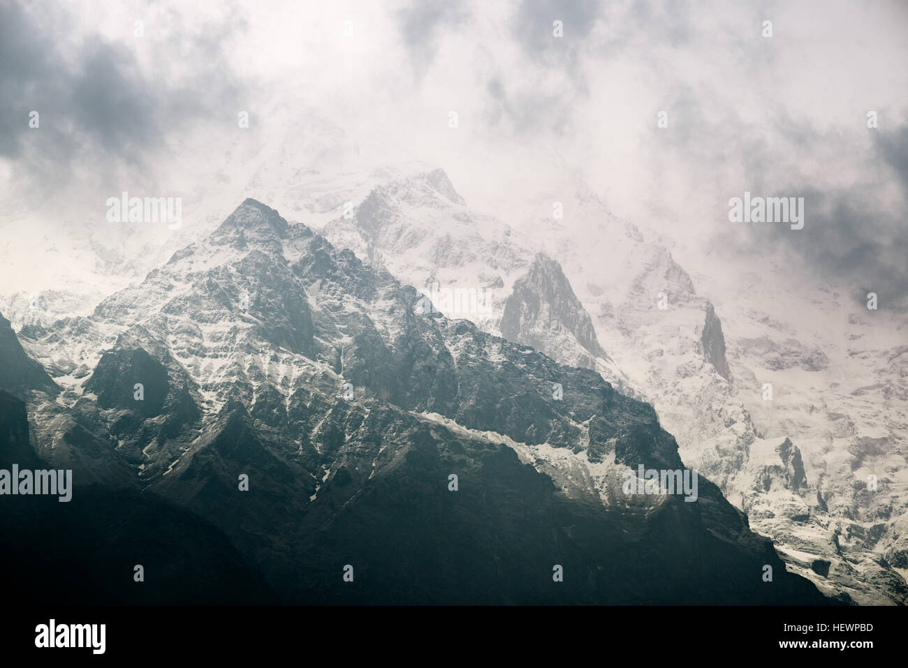 Chomrong Village Area, ABC trek (Annapurna Base Camp trek), Nepal Stock ...