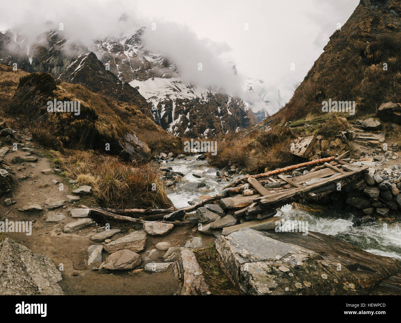 Chomrong Village Area, ABC trek (Annapurna Base Camp trek), Nepal Stock ...