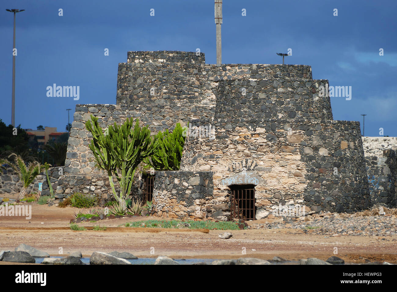 Castillo Caletta de Fuste , Fuerteventura Canary Islands Stock Photo ...