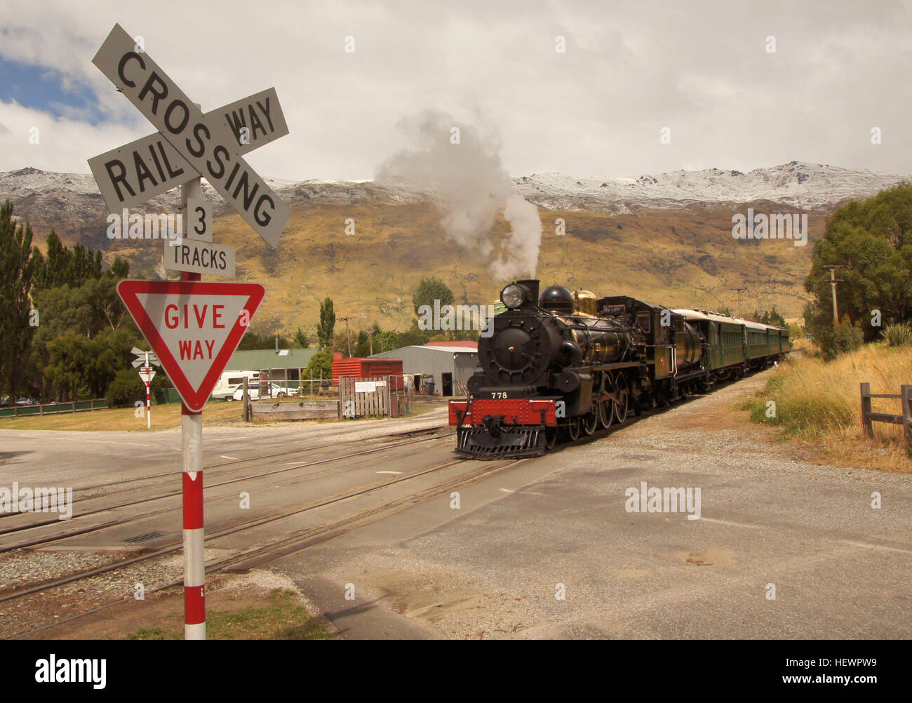 This historic photograph showcases the Kingston Flyer, a famous steam ...