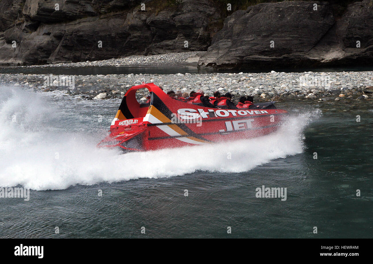 A jetboat operates by expelling water from a pump inside the boat ...