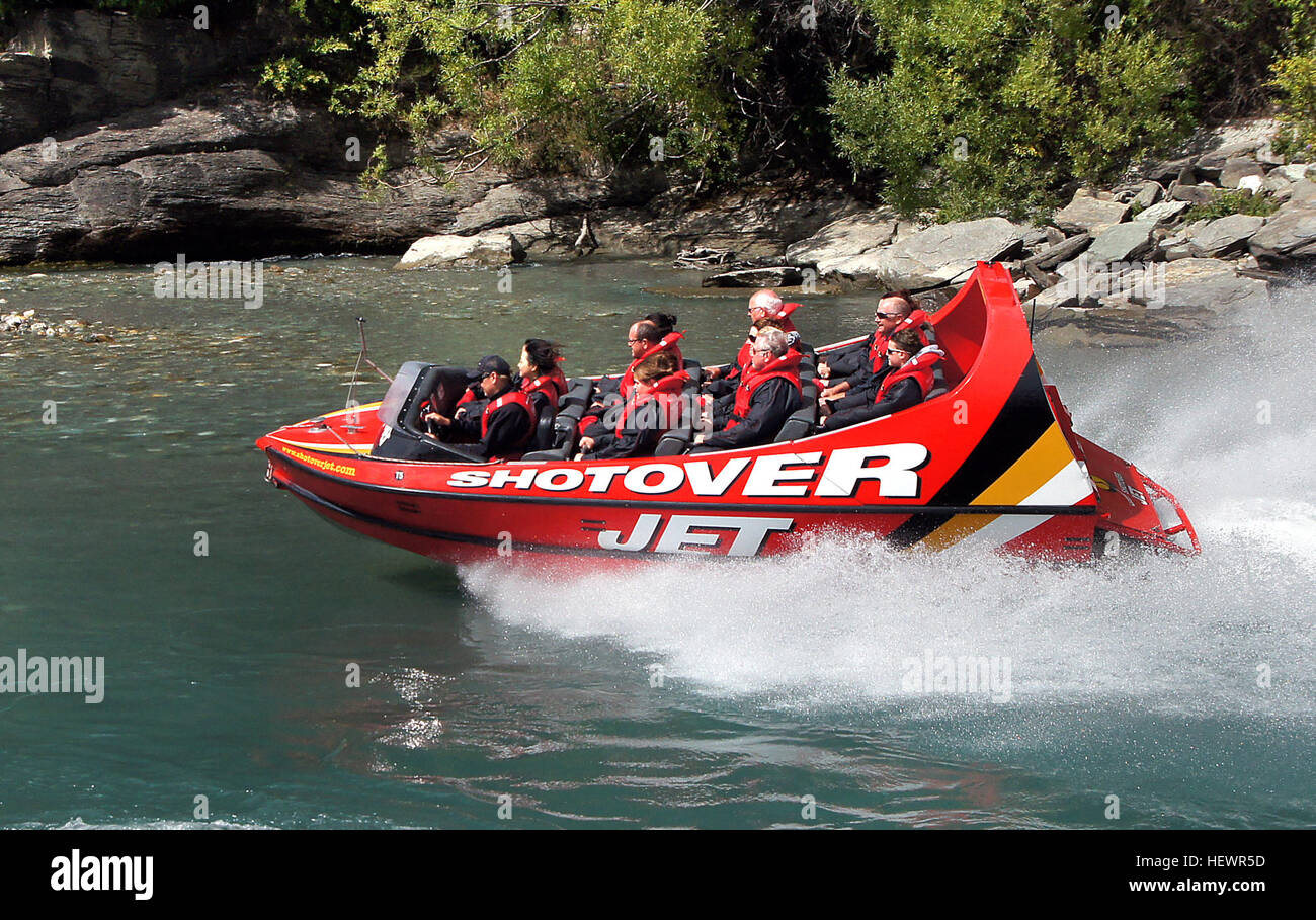 The Hamilton Jet Boat, known for its thrilling rides on the Shotover ...