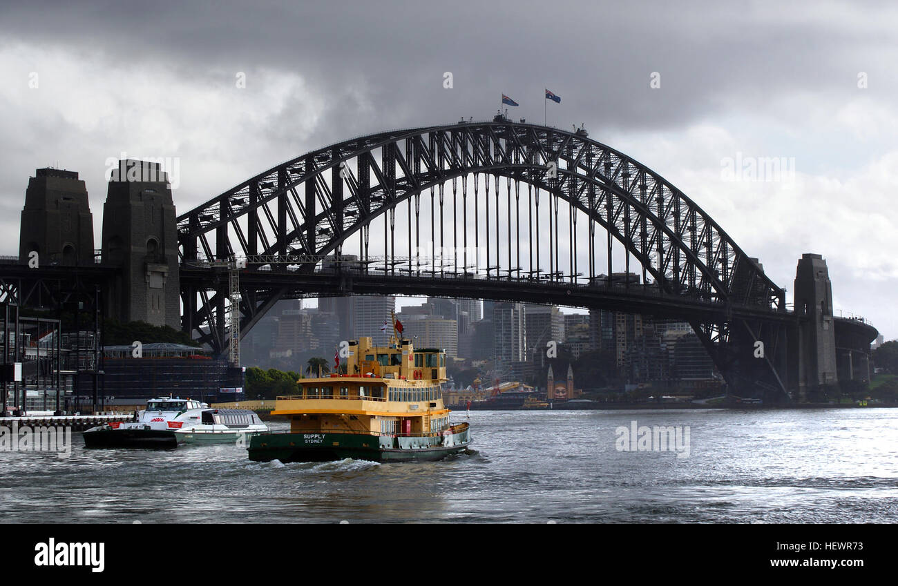 The Sydney Harbour Bridge, often called 'The Coathanger,' is a landmark ...