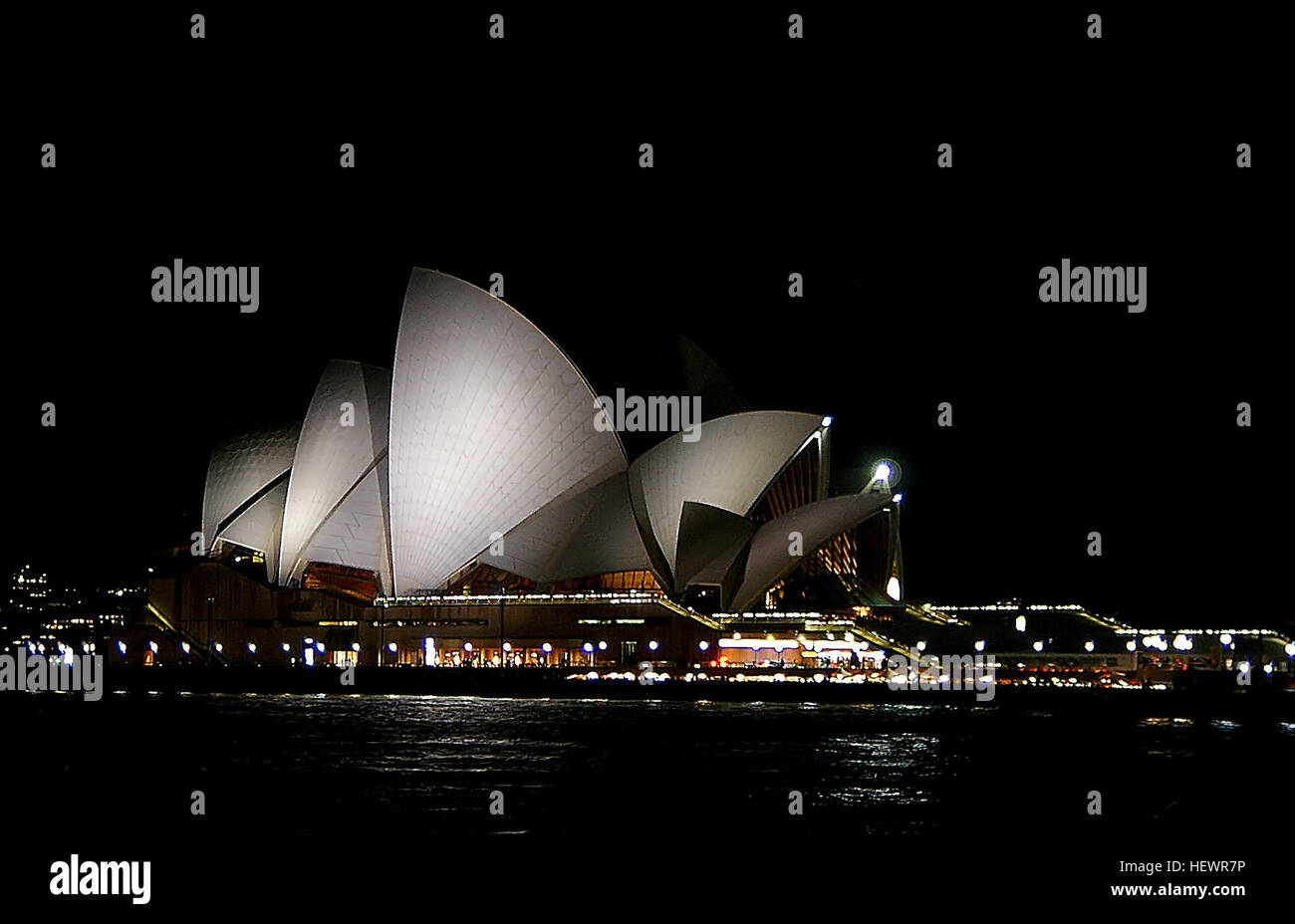 This photograph captures the iconic Sydney Opera House, one of ...