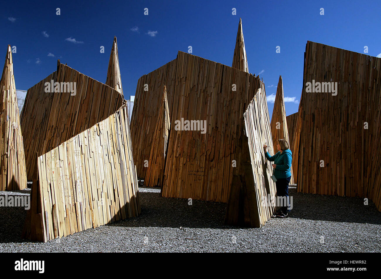 This photograph depicts 'The Temple for Christchurch,' a large-scale ...