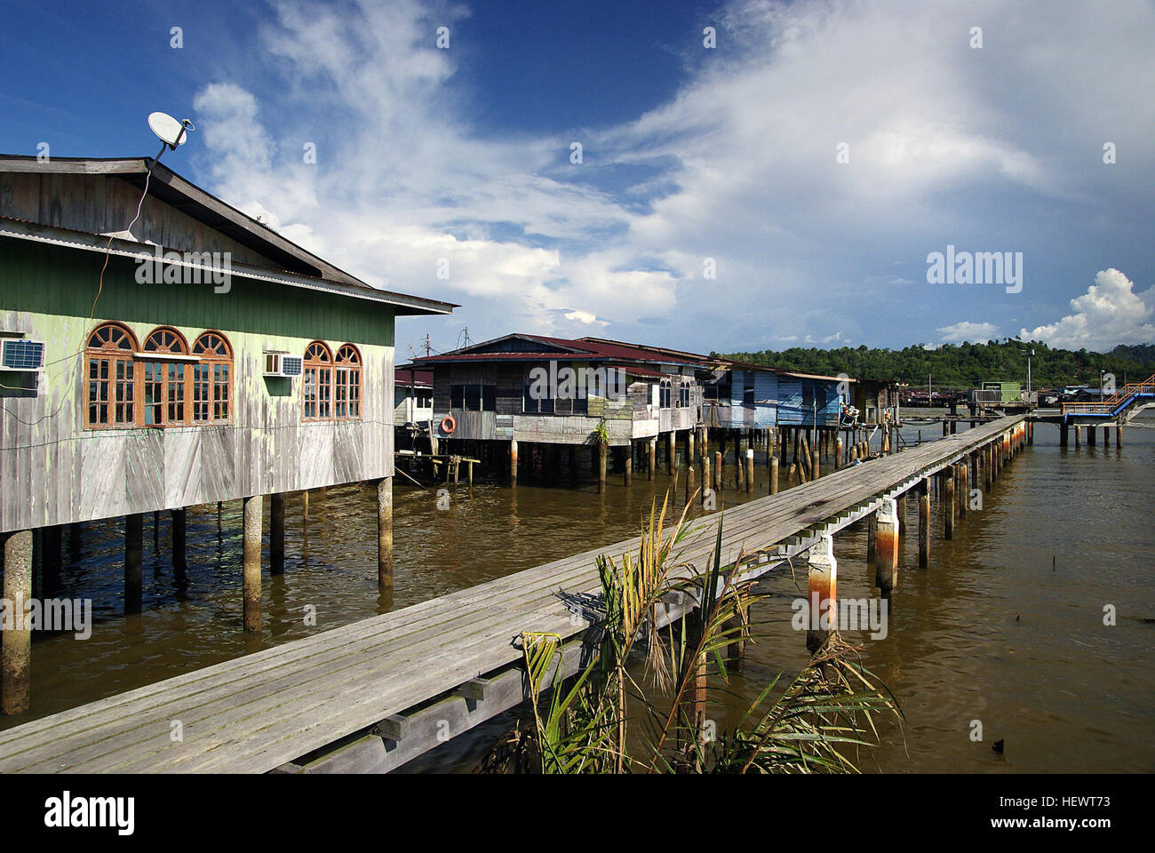 Kampong Ayer, or the Water Village in Brunei's capital, Bandar Seri ...