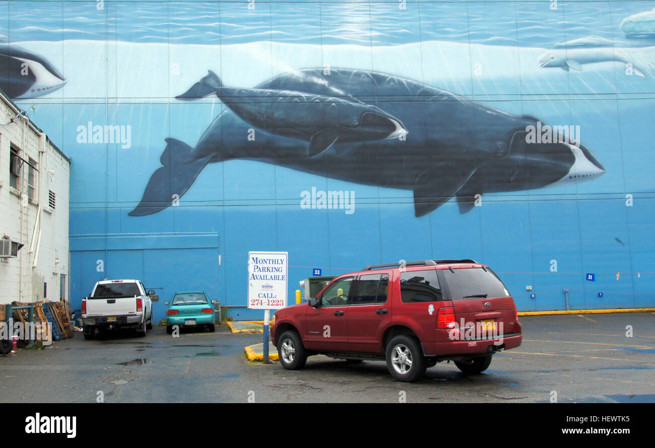 Mural depicting alaska hi-res stock photography and images - Alamy