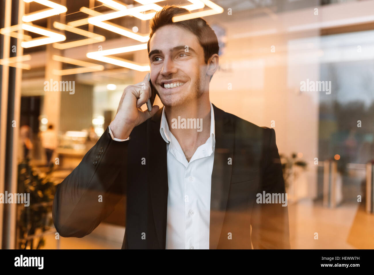 Black business phone glass hi-res stock photography and images - Alamy