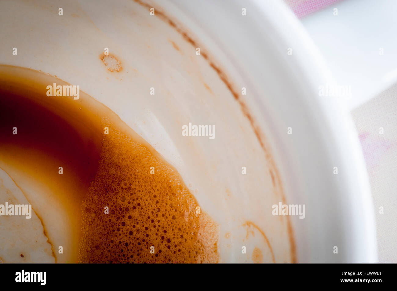 A macro image of coffee residue in a cup Stock Photo - Alamy