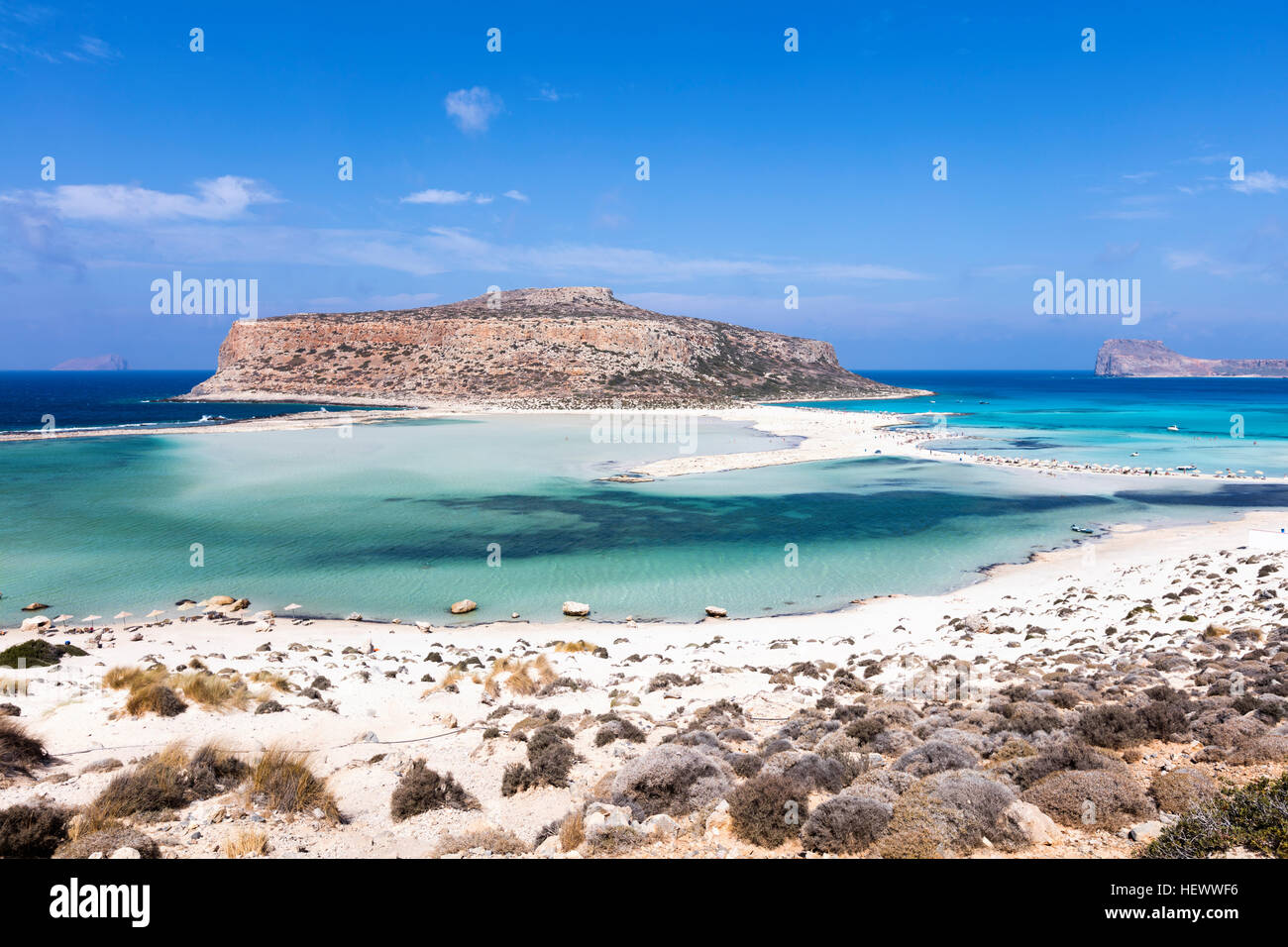 A sunny lagoon of Balos Stock Photo - Alamy