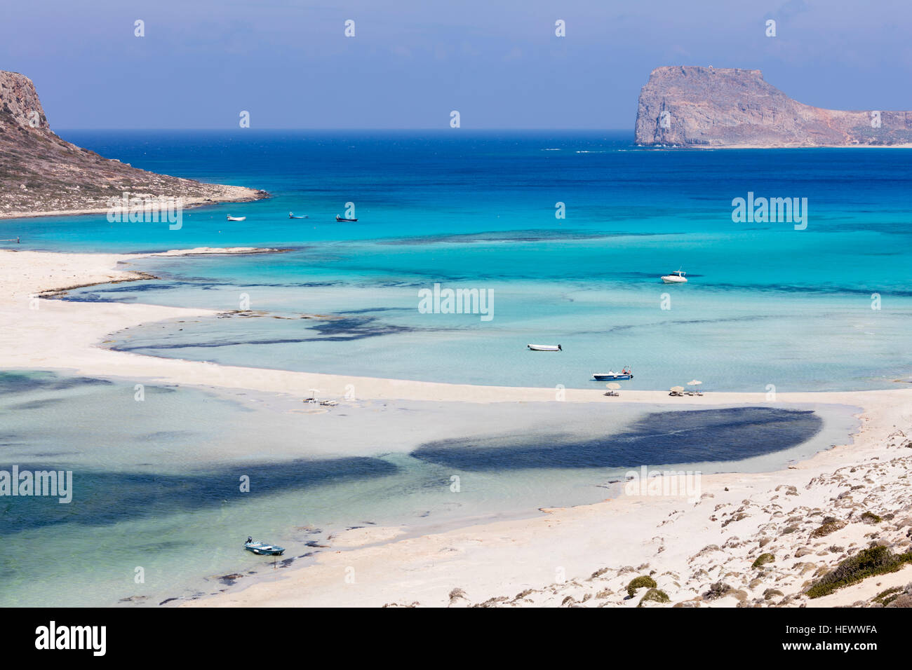 A lagoon with a full spectrum of blue Stock Photo - Alamy