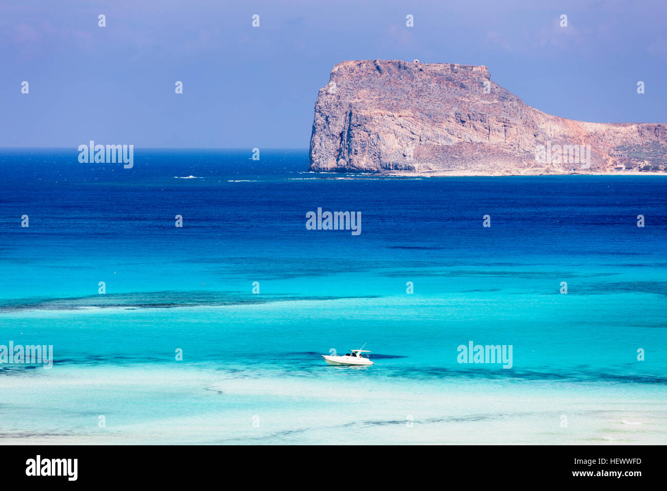 The soft blue colors of the lagoon Stock Photo - Alamy