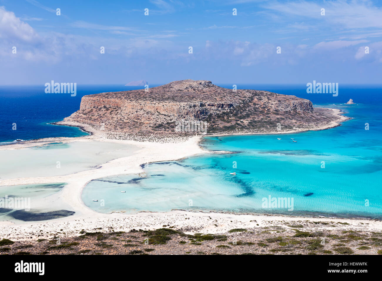 The blue lagoon of Balos Stock Photo - Alamy
