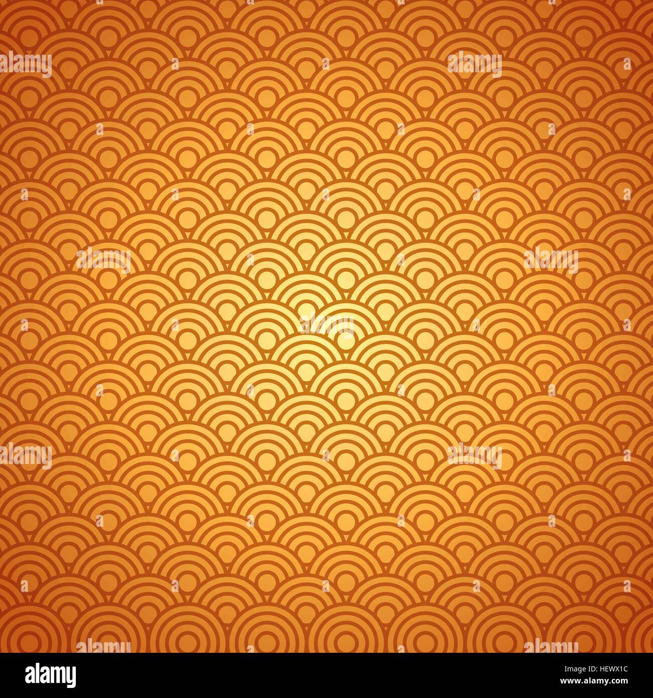 background with circular shapes in gold color. colorful design. vector ...