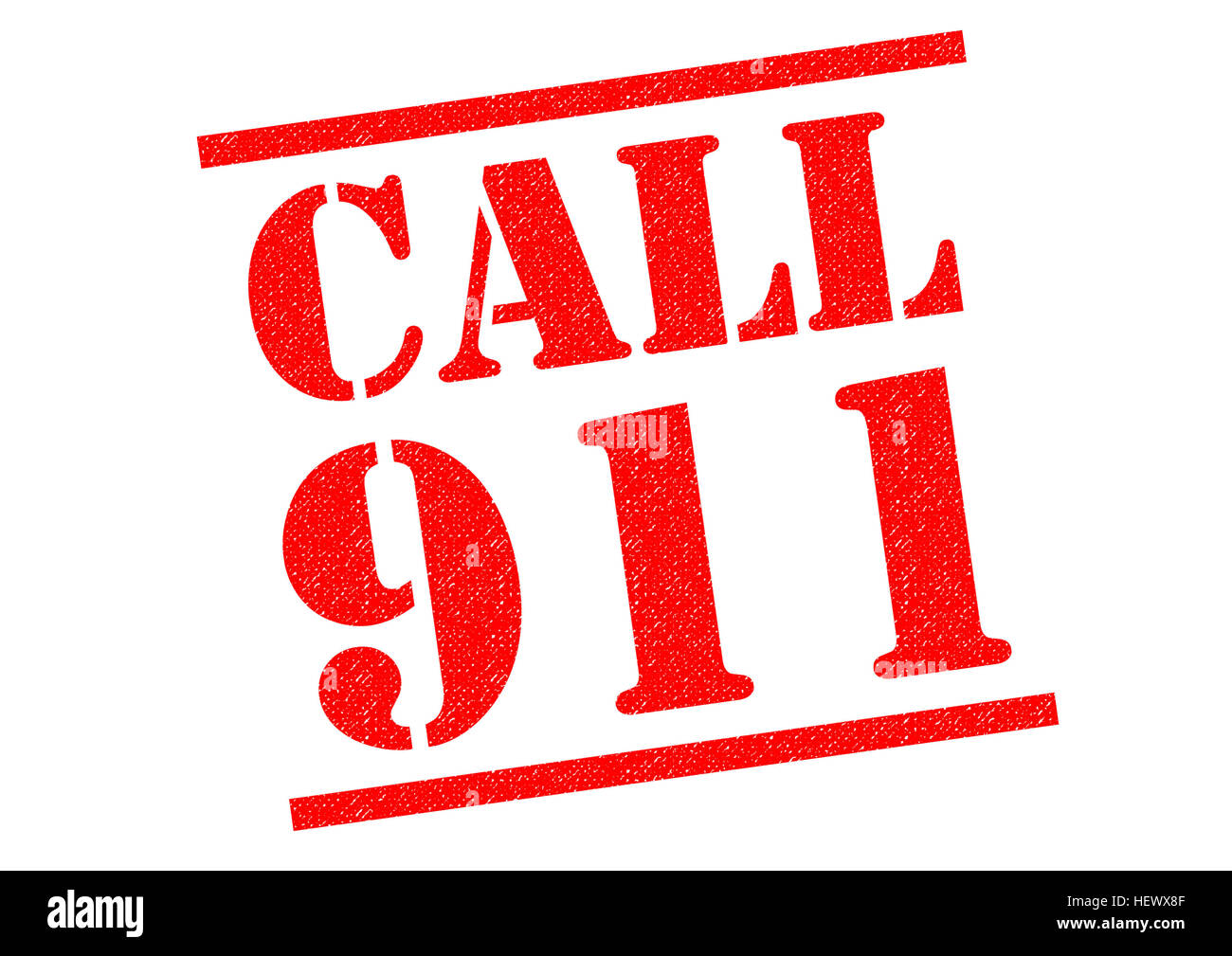 CALL 911 red Rubber Stamp over a white background Stock Photo - Alamy