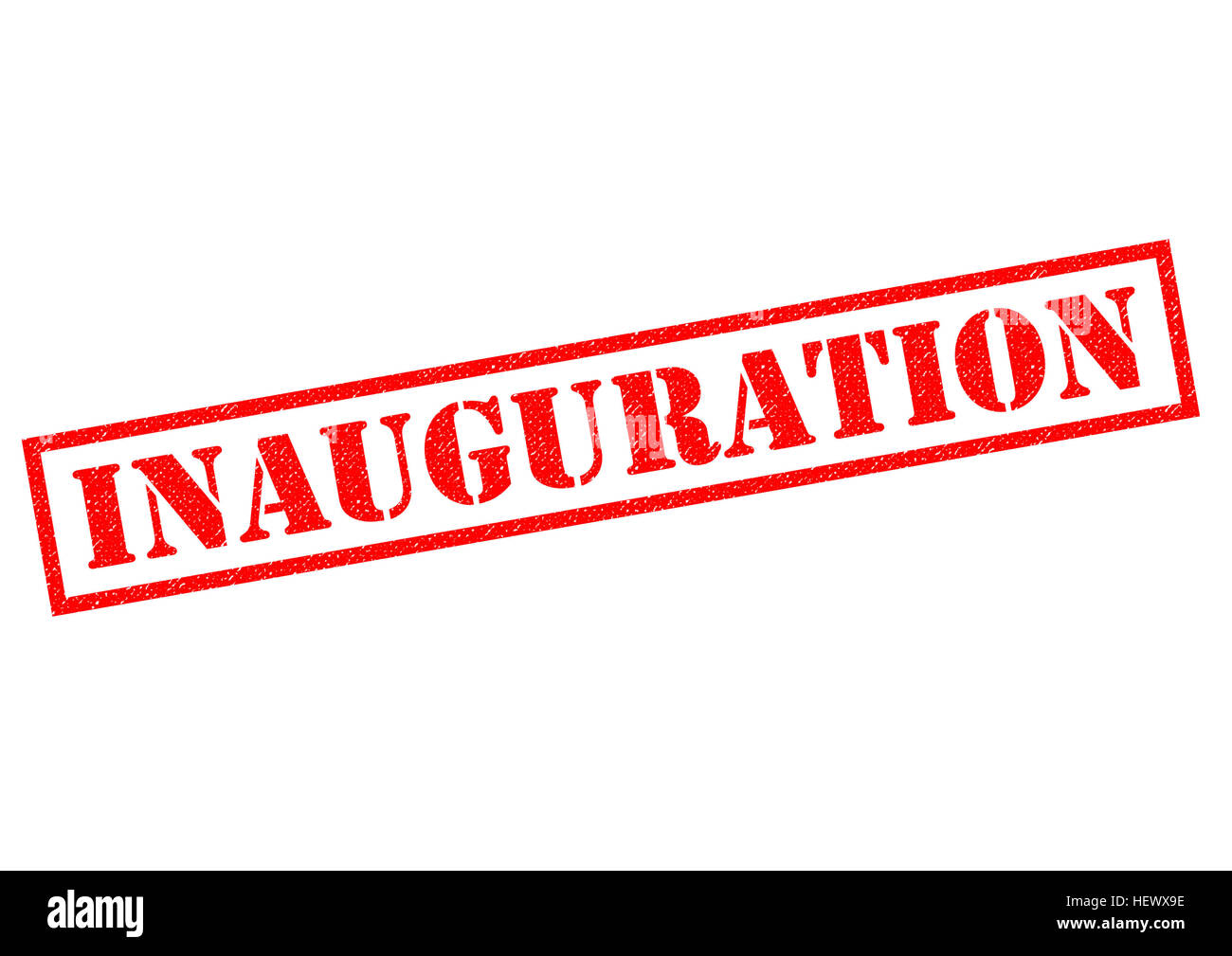 INAUGURATION red Rubber Stamp over a white background Stock Photo - Alamy