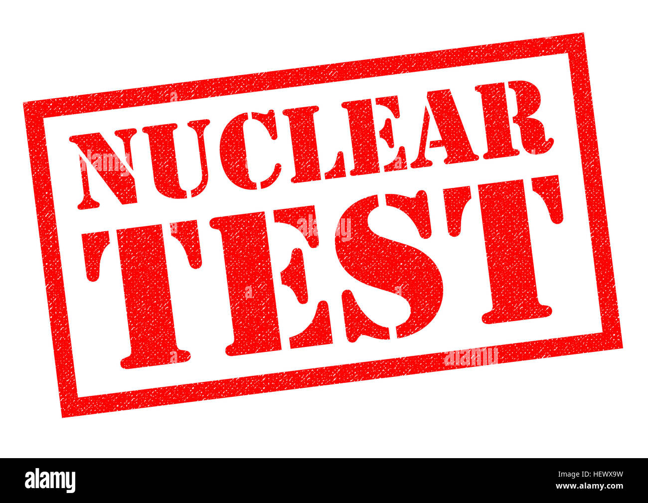 NUCLEAR TEST red Rubber Stamp over a white background Stock Photo - Alamy