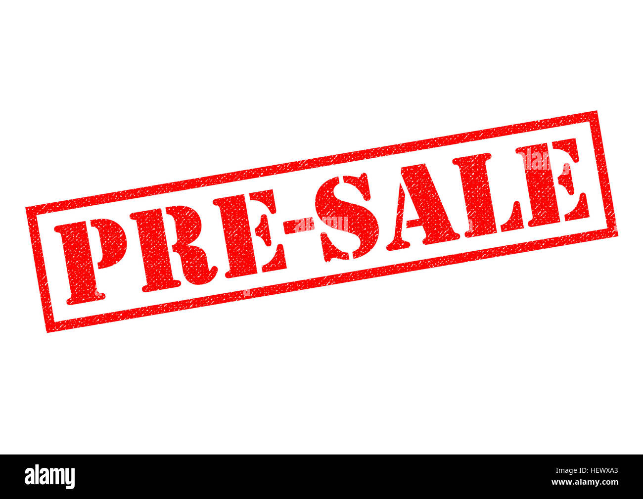 PRE-SALE red Rubber Stamp over a white background Stock Photo - Alamy
