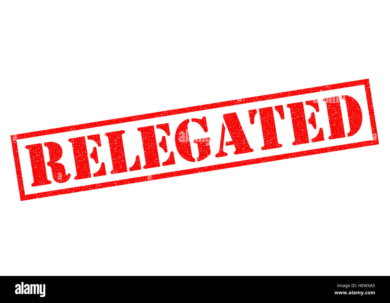 RELEGATED red Rubber Stamp over a white background Stock Photo - Alamy