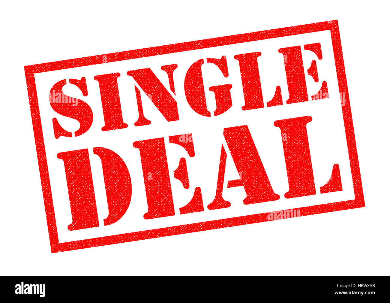 SINGLE DEAL red Rubber Stamp over a white background Stock Photo - Alamy