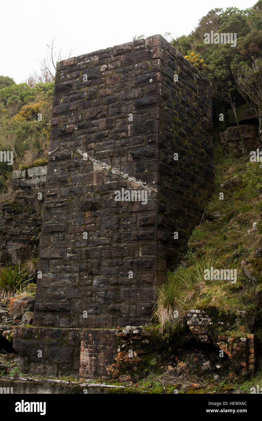 Parts of Denniston Incline that transported coal from a 600 meter high ...