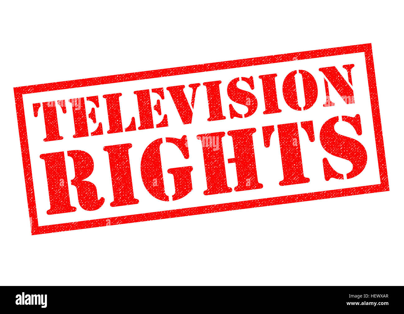 TELEVISION RIGHTS red Rubber Stamp over a white background Stock Photo ...