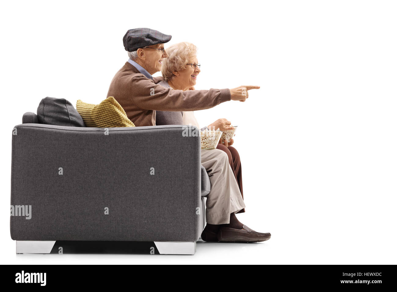 Two people eating casual Cut Out Stock Images & Pictures - Alamy