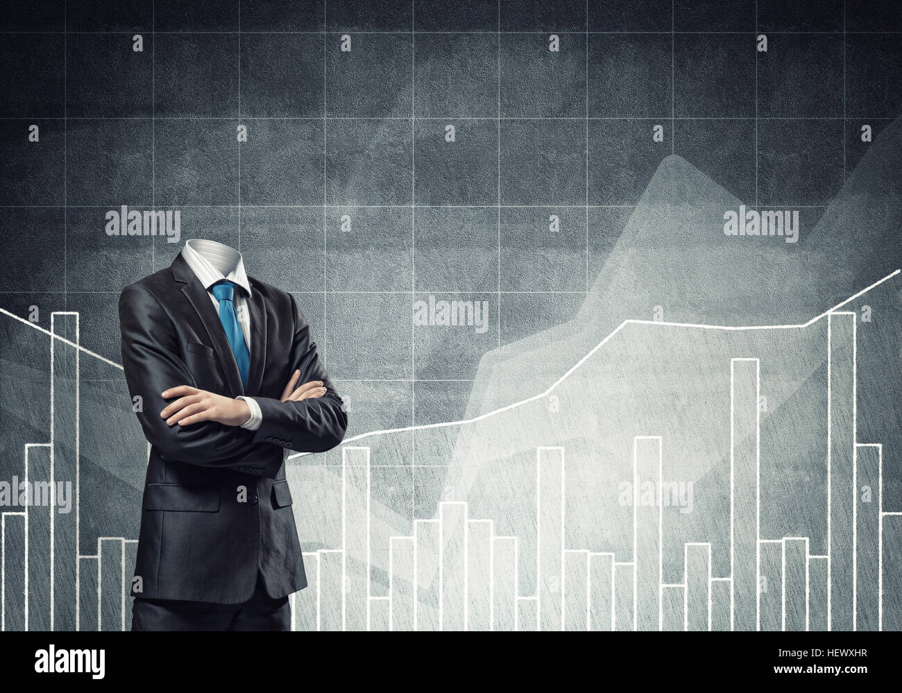 Businessman without head Stock Photo - Alamy