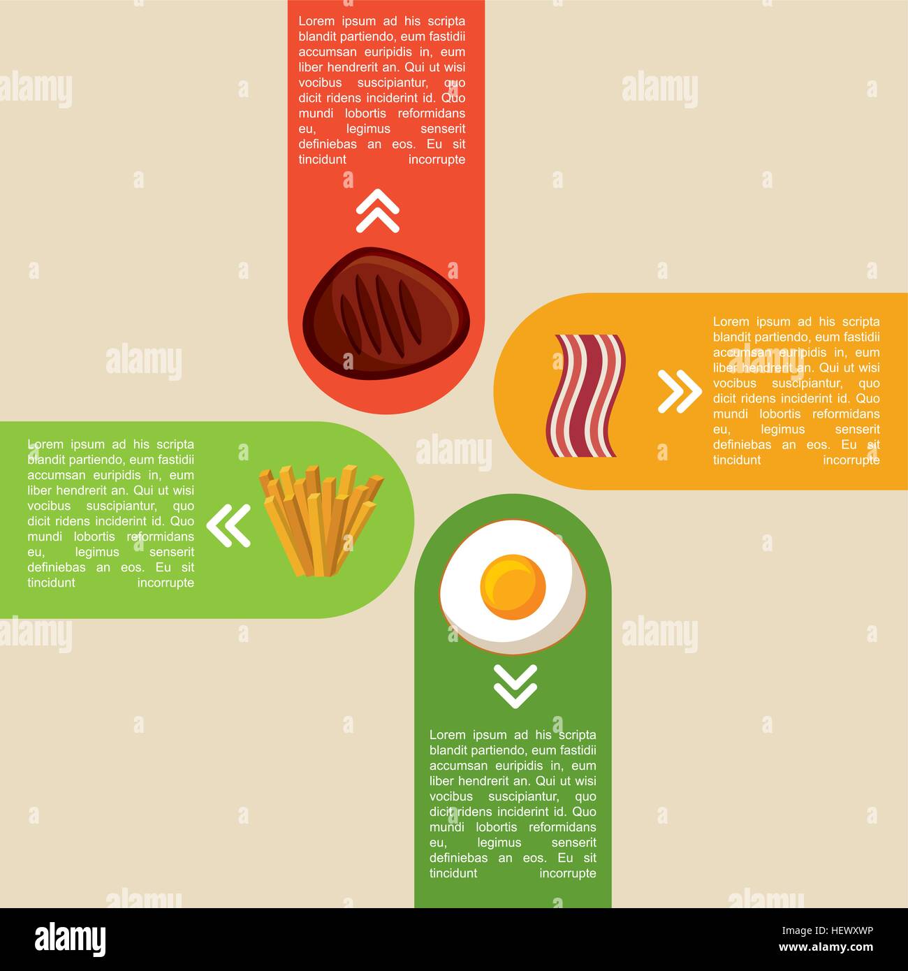 infographic presentation of food. colorful design. vector illustration ...