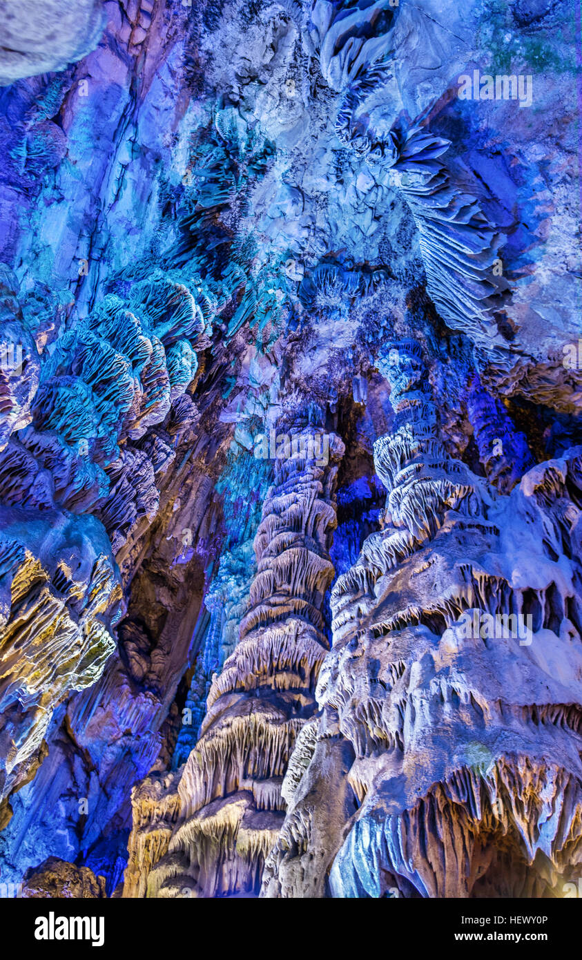Interior of St. Michael's Cave in Gibraltar Stock Photo - Alamy