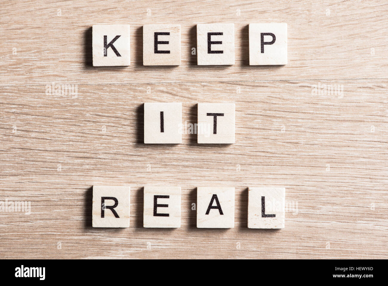 keep it real motivation Stock Photo - Alamy