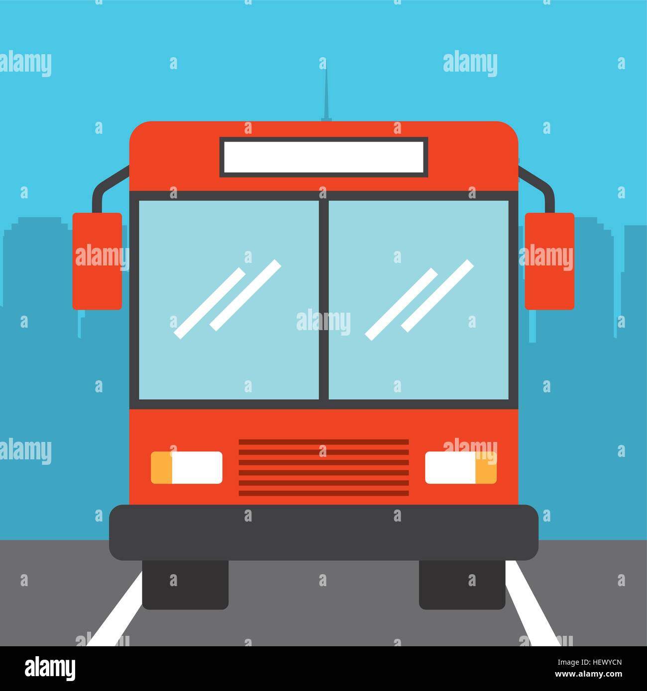 parked bus vehicle icon.colorful design. vector illustration Stock ...