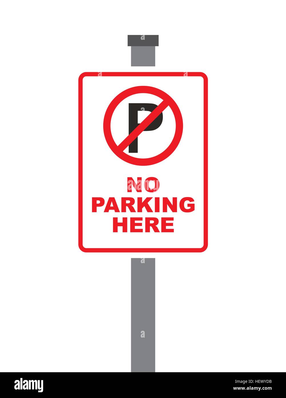 sign of not parking here icon over white background. vector ...